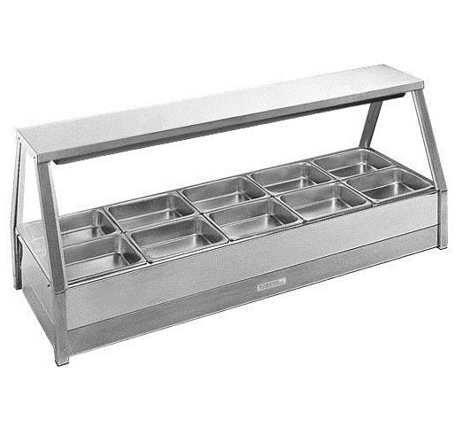 Roband Straight Glass Hot Food Display Bar, 10 pans double row with ...