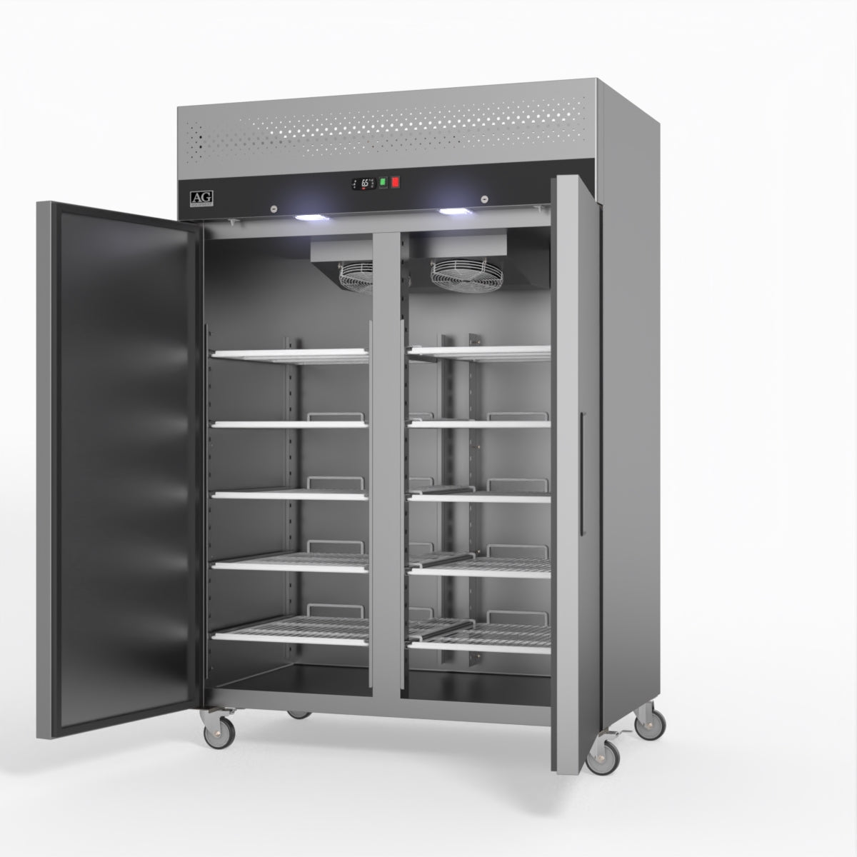 AG Equipment 1000 Litre Upright Double Stainless Steel Door Freezer AG ...