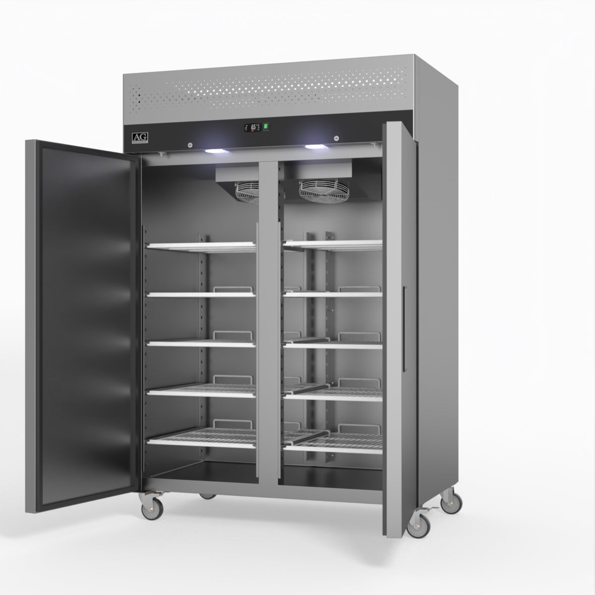 AG Equipment 1000 Litre Upright Double Stainless Steel Door Fridge AG ...
