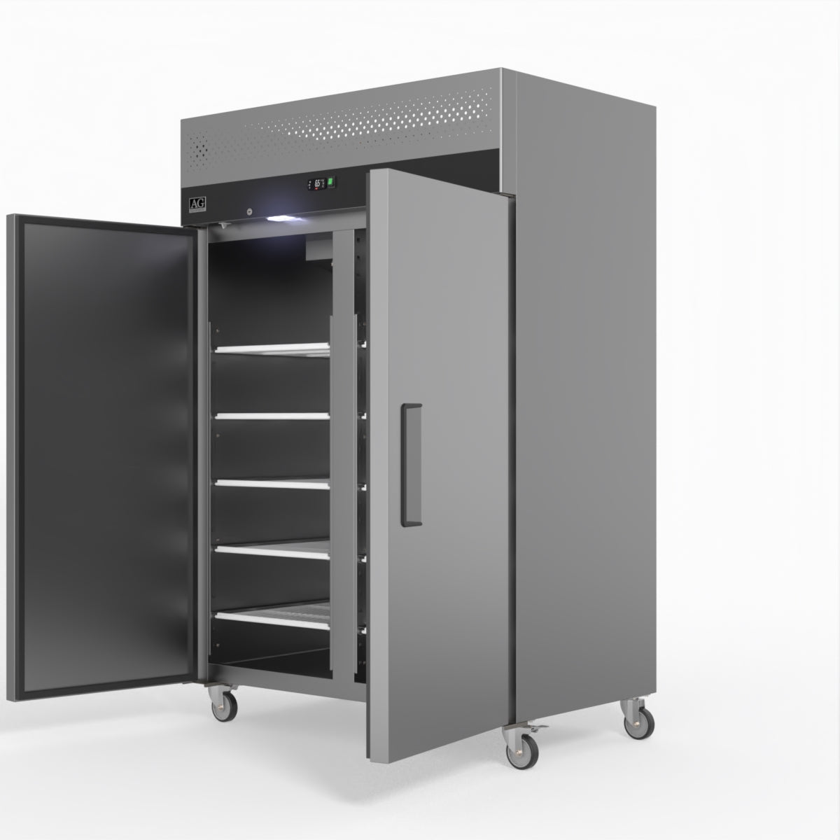 AG Equipment 1000 Litre Upright Double Stainless Steel Door Fridge AG ...