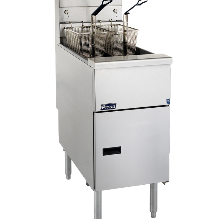 Pitco Gas Fryer Split Pot , 2 Baskets , 9'' Legs, Lid , 35 Kg's P/H ...